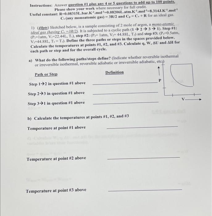 Solved Instructions: Answer question #1 plus any 4 or 5 | Chegg.com