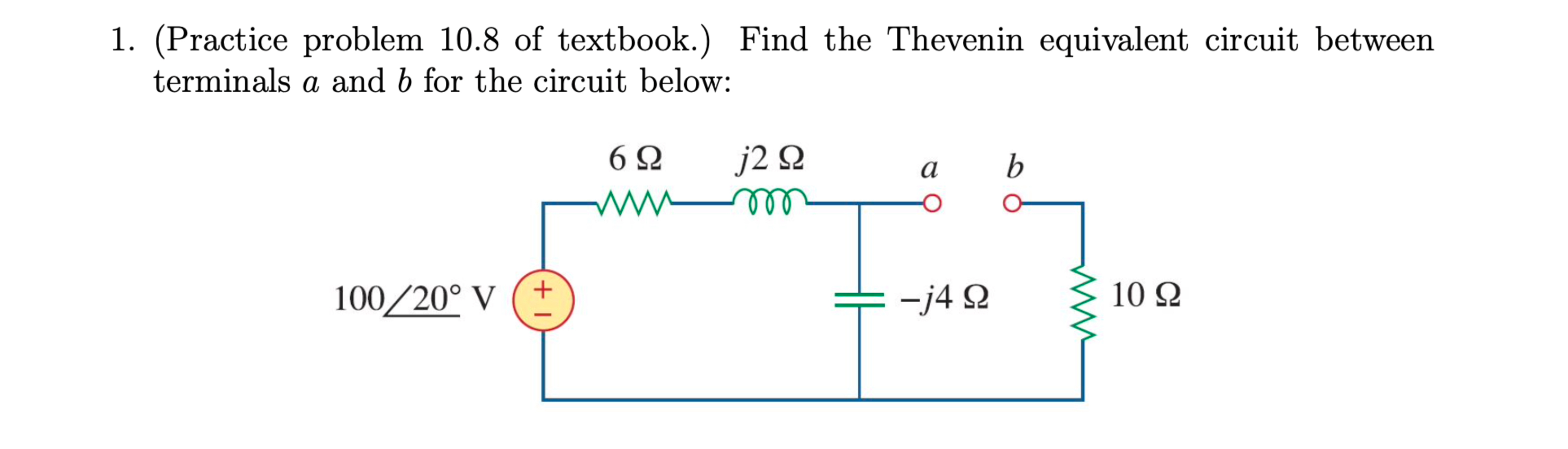 Solved (Practice problem 10.8 ﻿of textbook.) ﻿Find the | Chegg.com