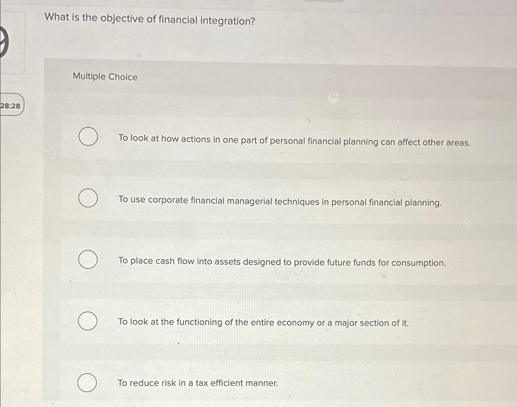 Solved What is the objective of financial | Chegg.com