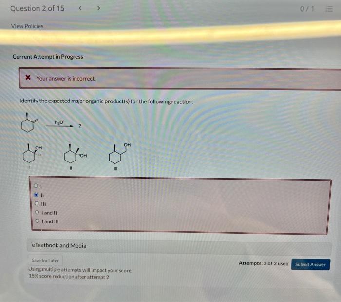 Solved Identify the expected major organic product(s) for | Chegg.com