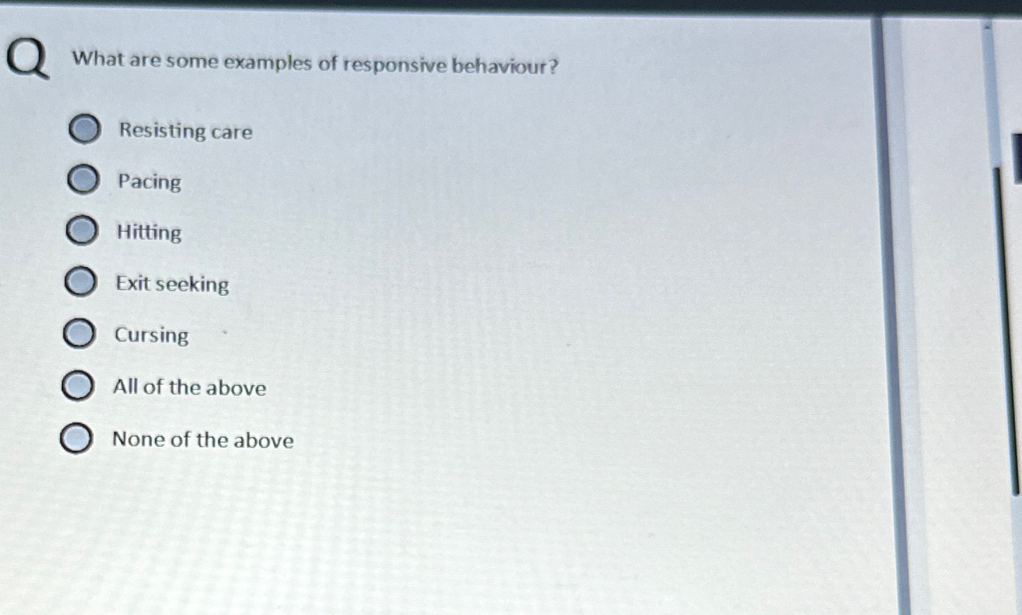 Solved What are some examples of responsive | Chegg.com