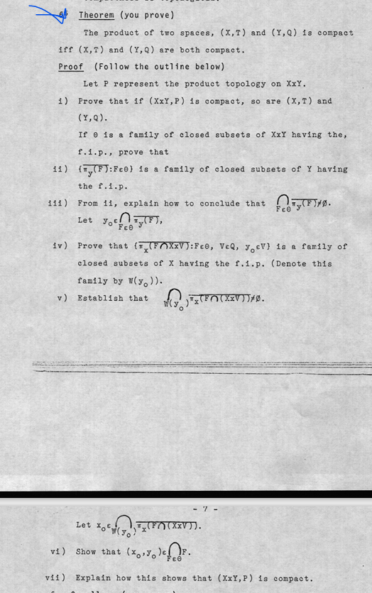 Solved Theorem (you prove)The product of two spaces, (x,T) | Chegg.com