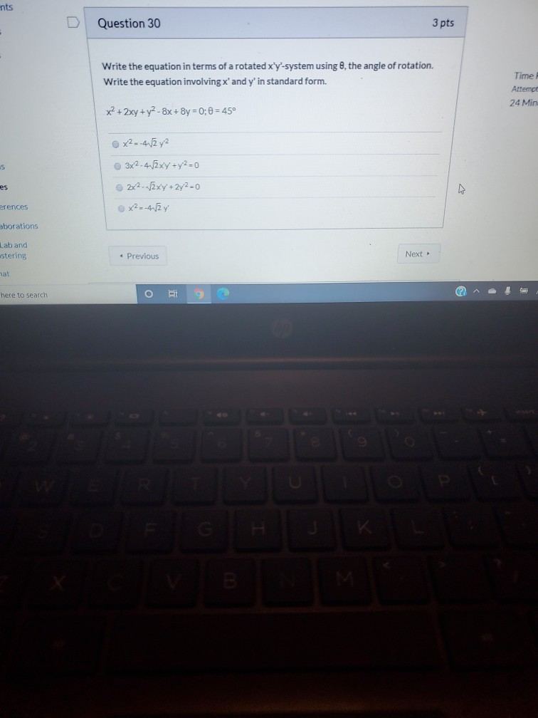 Solved nts Question 30 3 pts Write the equation in terms of | Chegg.com Solved nts Question 30 3 pts Write the equation in terms of | Chegg.com