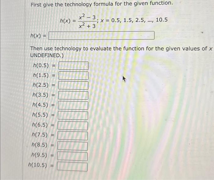 Solved HelpFirst give the technology formula for the given | Chegg.com