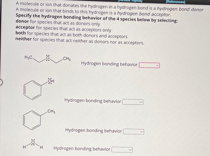 Solved A molecule or ion that donates the hydrogen in a | Chegg.com
