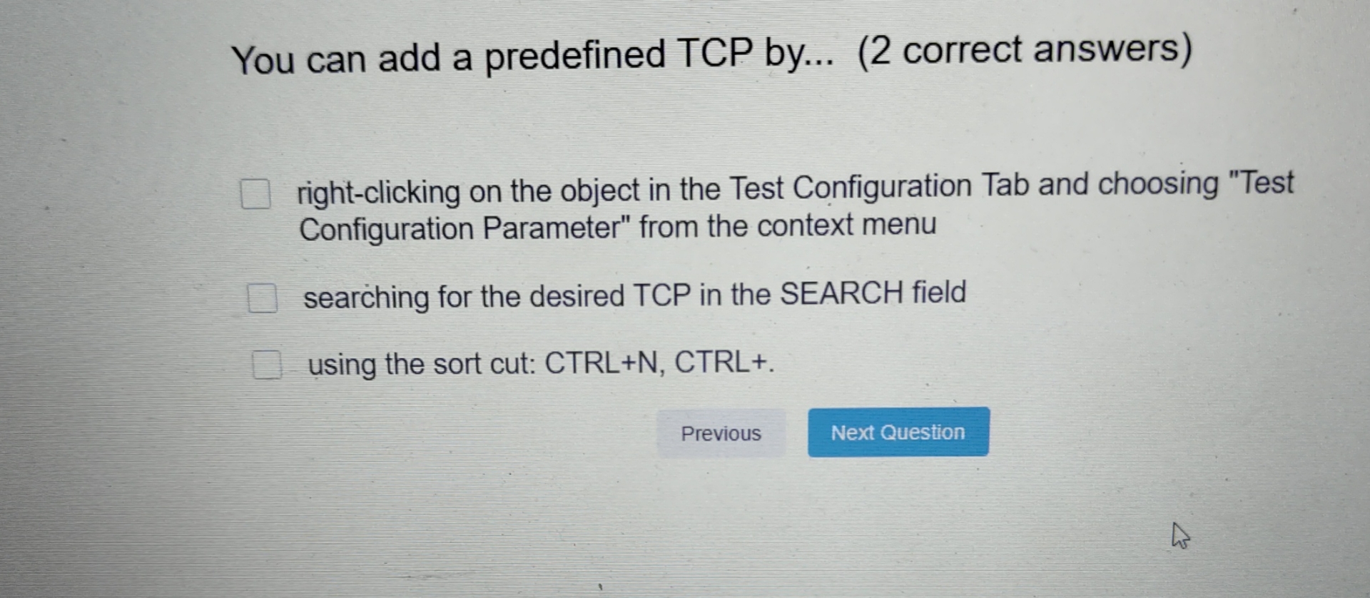 Solved You can add a predefined TCP by...(2 ﻿correct | Chegg.com