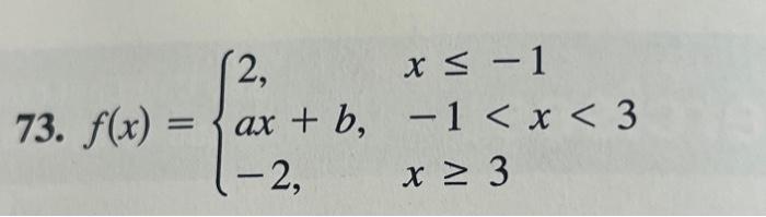 Solved find the constant a, or the constants a and b, such | Chegg.com