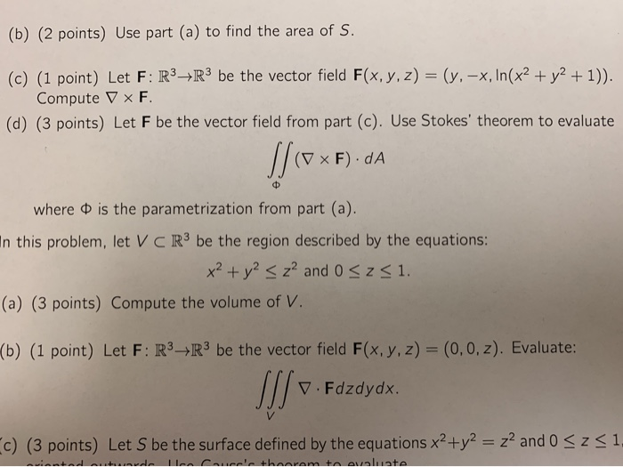 Solved 1) loyol (d) (4 points) Let C; be the curve x2 + y2 = | Chegg.com