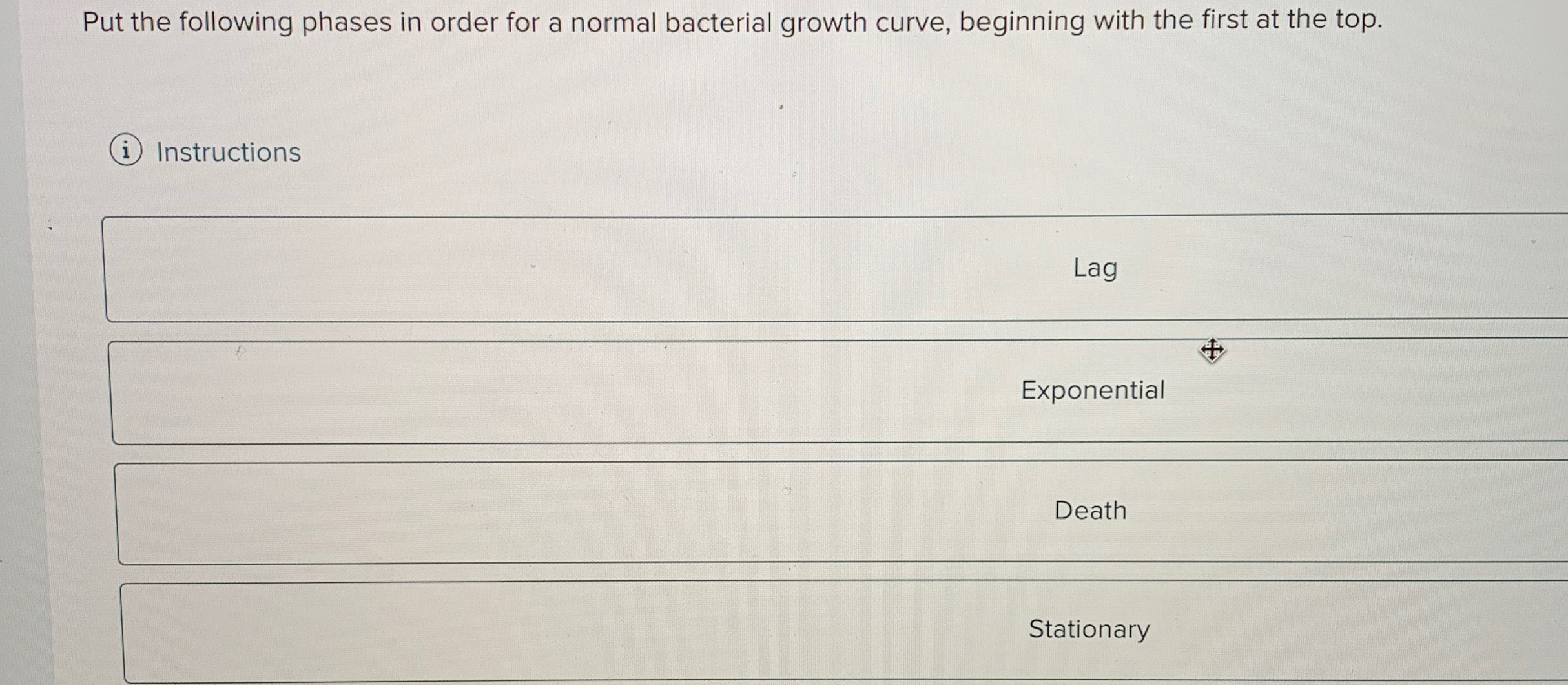 Solved Put the following phases in order for a normal | Chegg.com