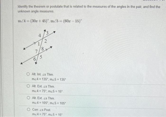 Solved Identify the theorem or postulate that is related to | Chegg.com