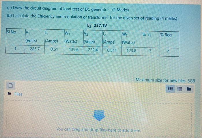 Solved (a) Draw the circuit diagram of load test of DC | Chegg.com