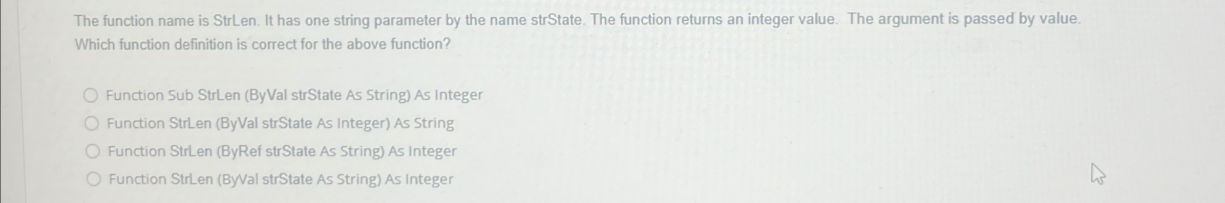 Solved The Function Name Is Strlen It Has One String