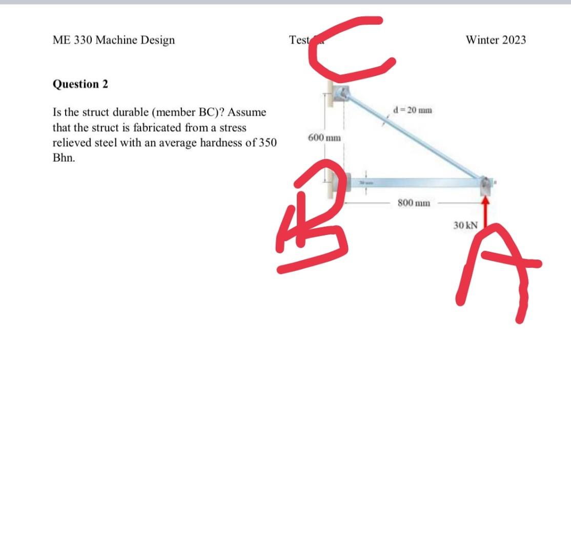 Solved Is the struct durable (member BC )? Assume that the | Chegg.com