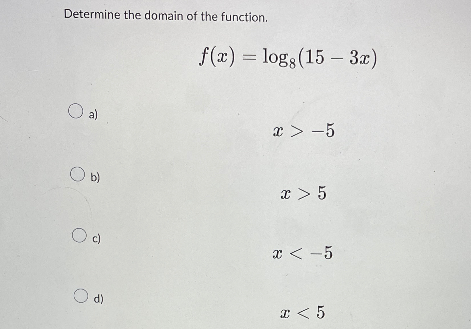 Solved Determine the domain of the | Chegg.com