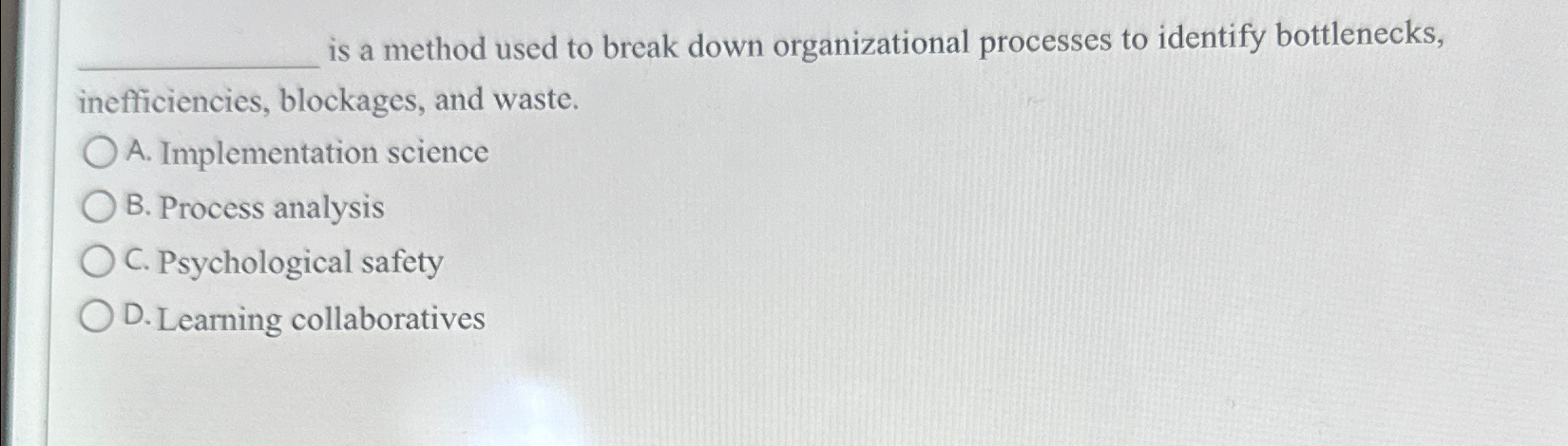 Solved q, is a method used to break down organizational | Chegg.com