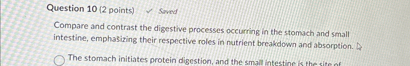 Solved Question 10 (2 ﻿points) ﻿SavedCompare and contrast | Chegg.com