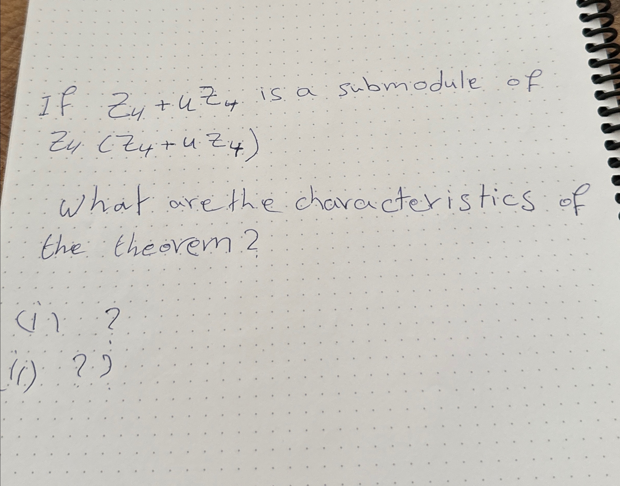 Solved If z4+uz4 ﻿is a submodule of zu(z4+uz4)What are the | Chegg.com