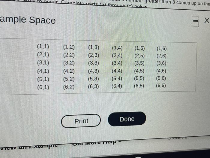 Solved An experiment involves tossing a pair of dice, one | Chegg.com