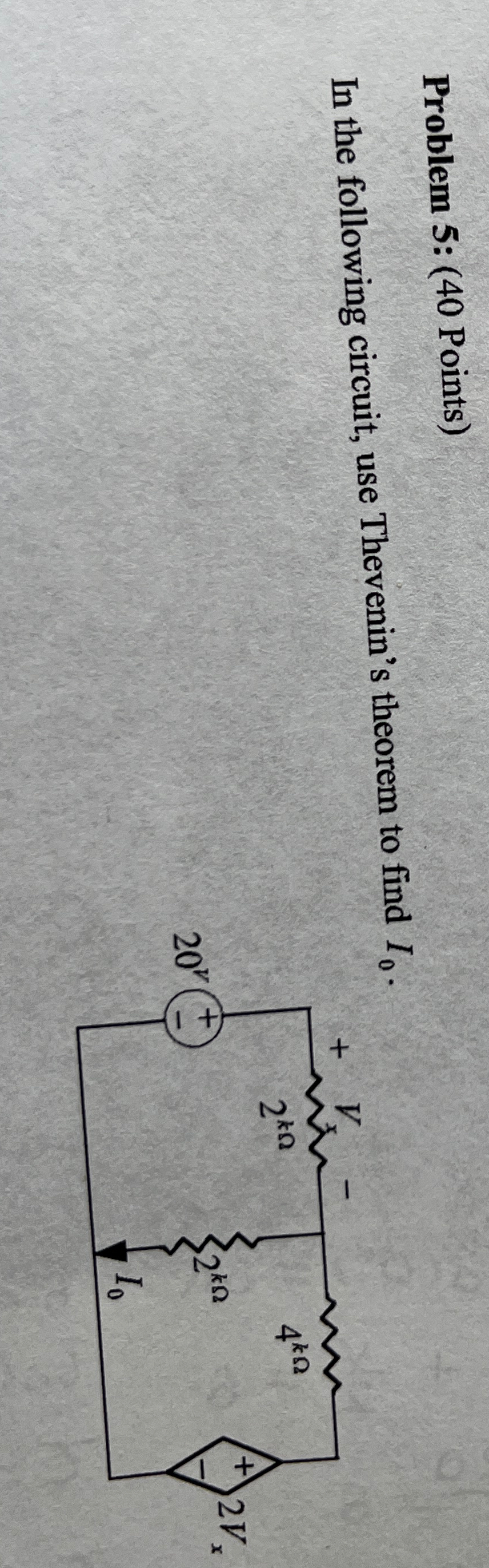 Solved Problem 5: (40 ﻿Points)In the following circuit, use | Chegg.com