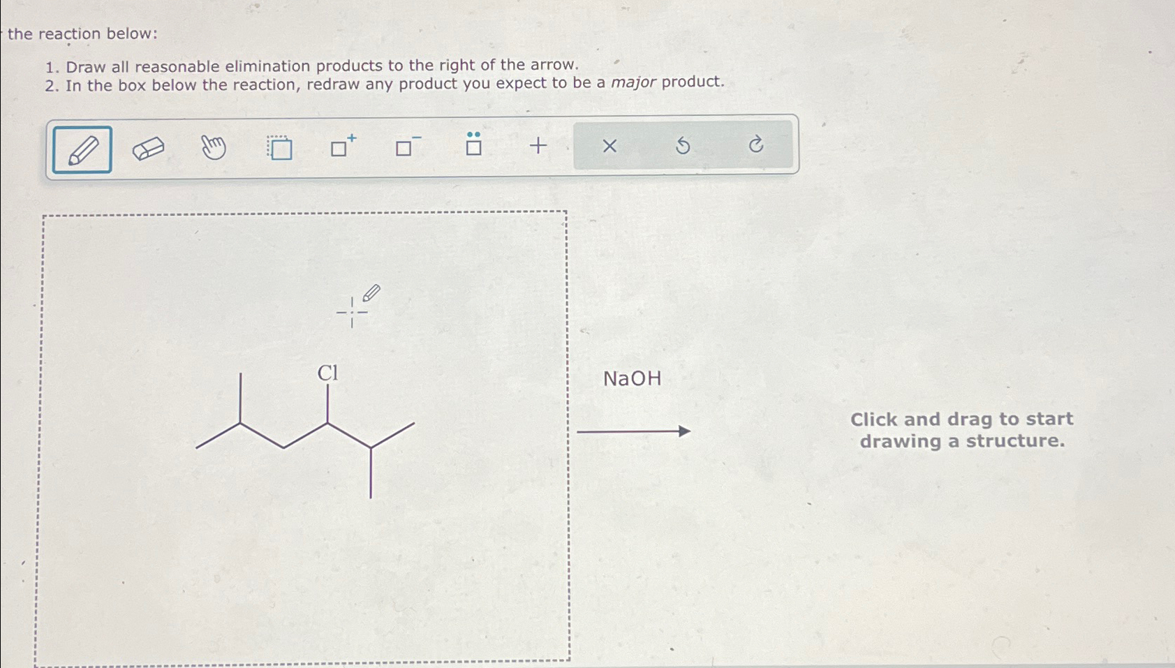 Solved The Reaction Below Draw All Reasonable Elimination