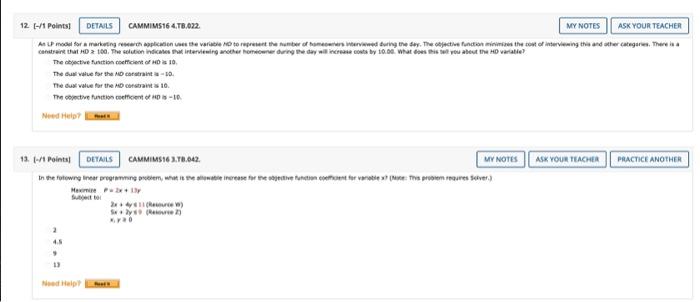Solved 12. [−1] Points] CAMMIMS16 4.TE.022. The sull walue | Chegg.com