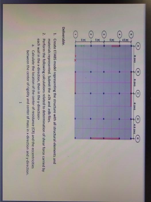 Solved Deliverable. 1. Create ETABS model representing the | Chegg.com