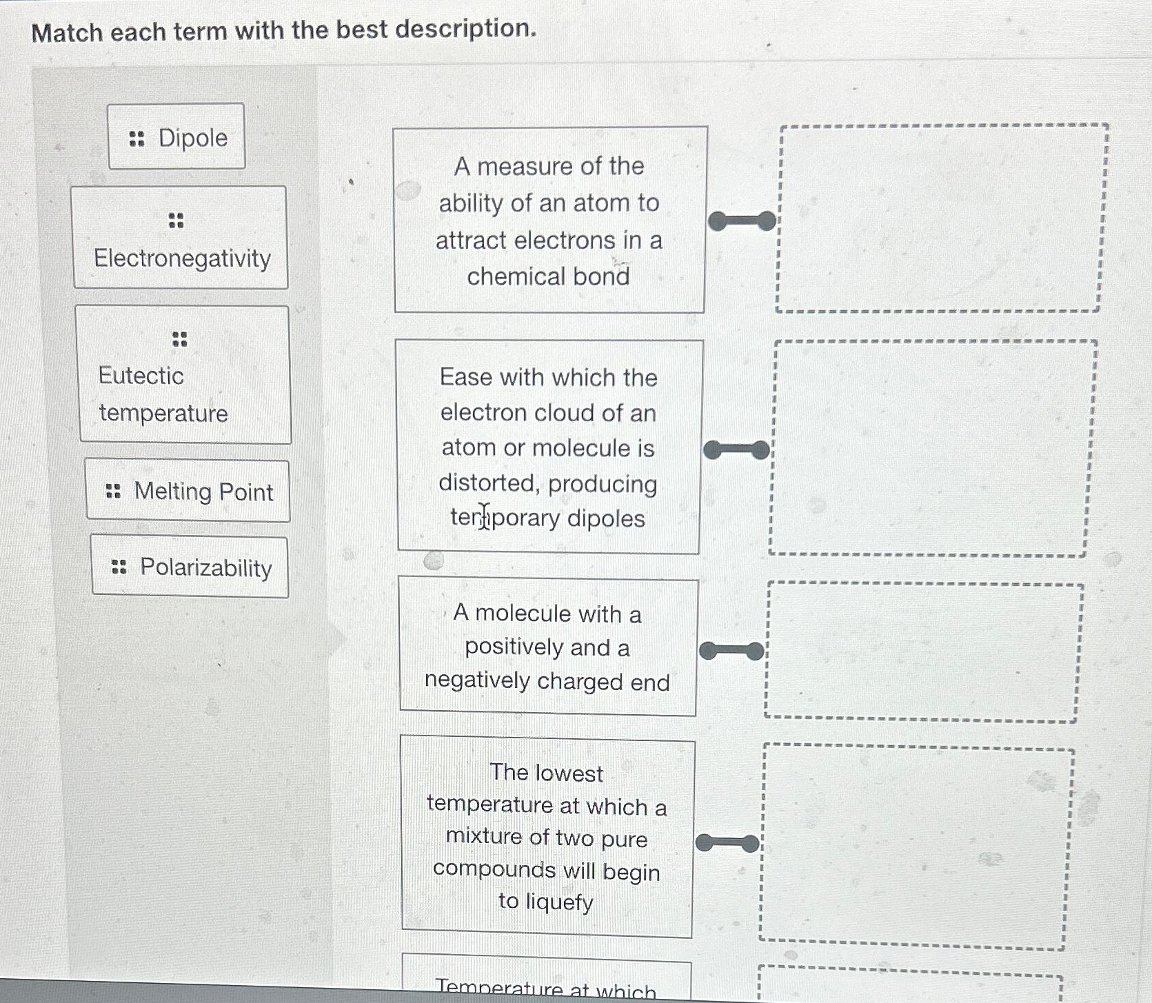 Solved Match each term with the best description.\table[[:: | Chegg.com