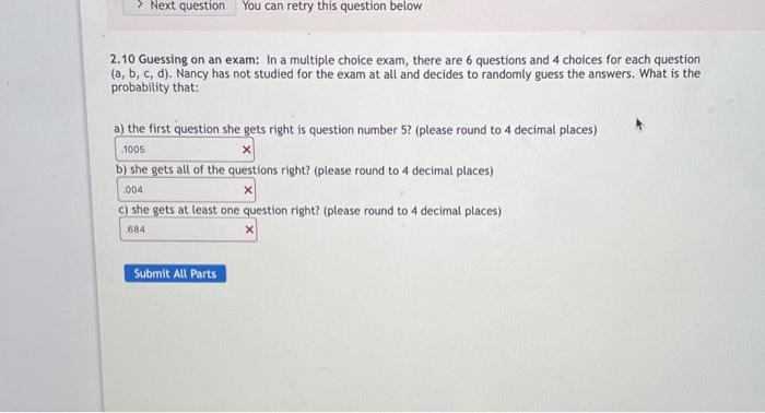 Solved > Next question You can retry this question below | Chegg.com