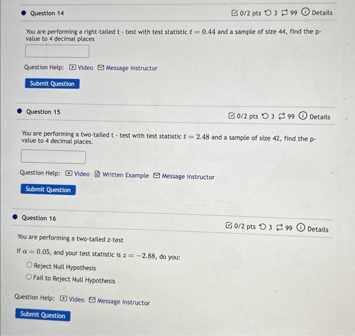 Solved Question 14 0/2 pts 3⇄99 (i) Details You are | Chegg.com