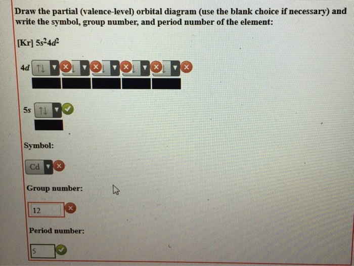 Solved Draw the partial (valence-level) orbital diagram (use | Chegg.com