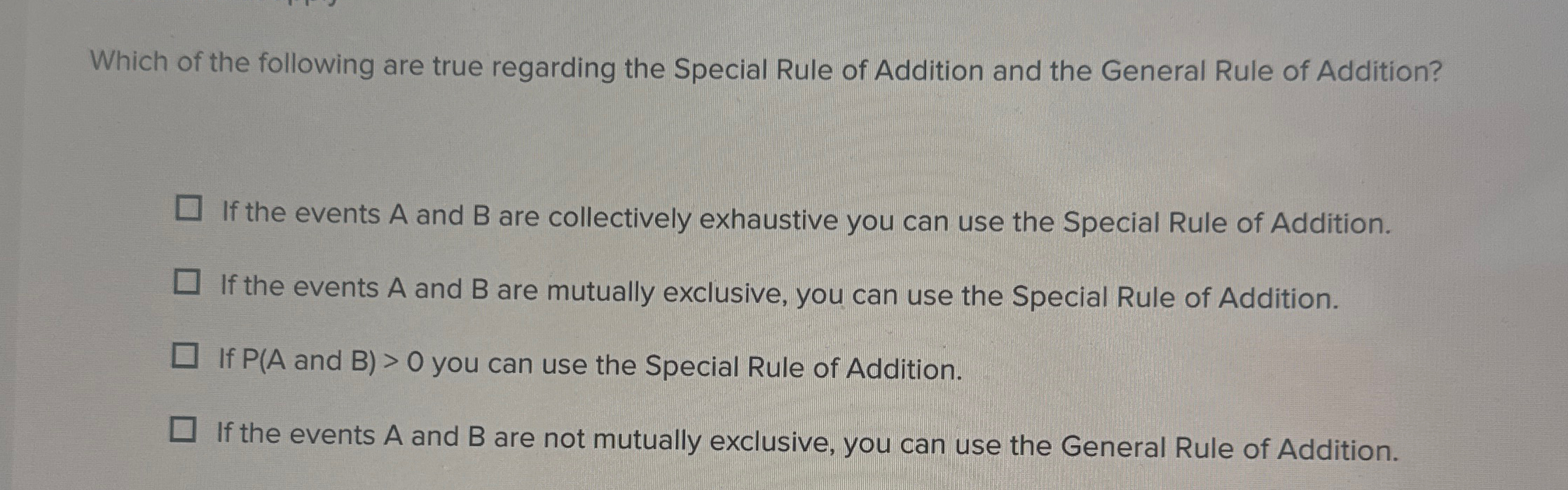 Solved Which of the following are true regarding the Special | Chegg.com