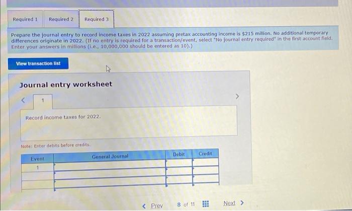 Solved Problem 16-10 (Algo) Net operating loss carryforward; | Chegg.com