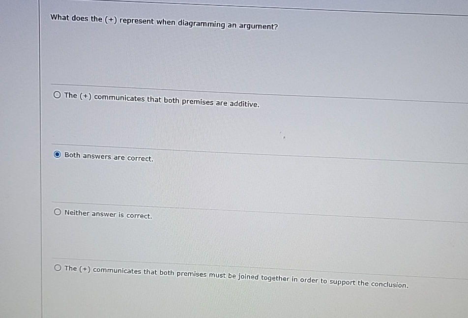 Solved What does the (+) ﻿represent when diagramming an | Chegg.com