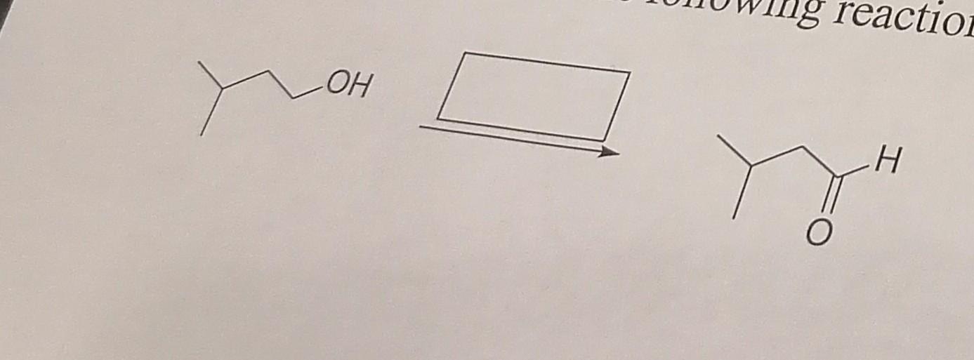 Solved OH reaction H Y" | Chegg.com