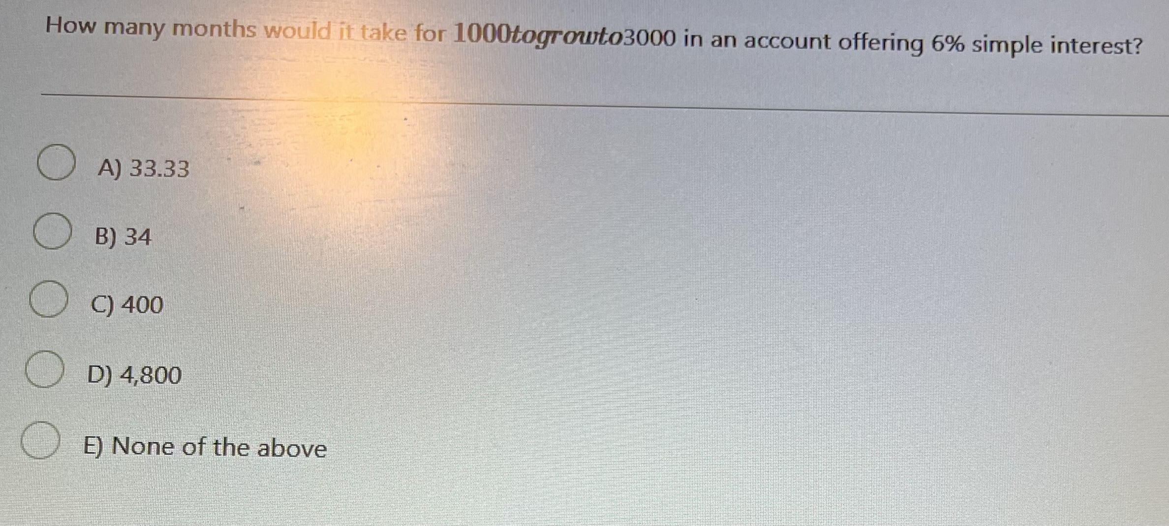 Solved How many months would it take for 1000 ﻿togrowto 3000 | Chegg.com