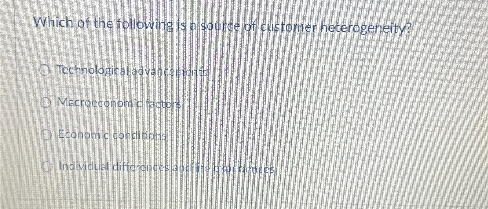 Solved Which of the following is a source of customer | Chegg.com