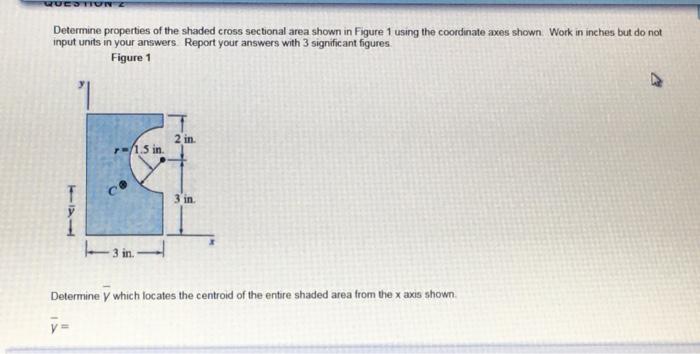 Solved QUESTIUNE Determine properties of the shaded cross | Chegg.com