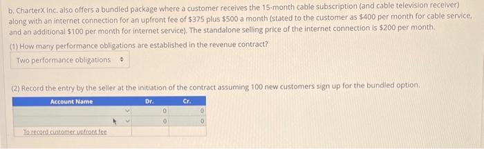 Solved Accounting for Upfront Fees and Recording and | Chegg.com