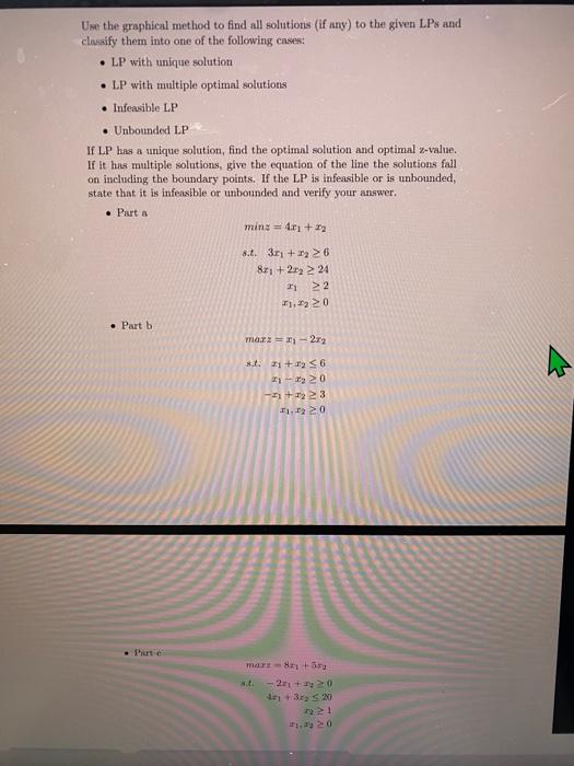 Solved Ure the graphical method to find all solutions (if | Chegg.com