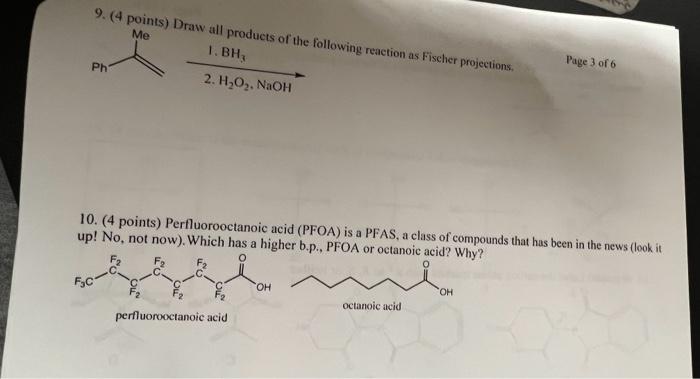 Solved 9. (4 points) Draw all products of the following | Chegg.com