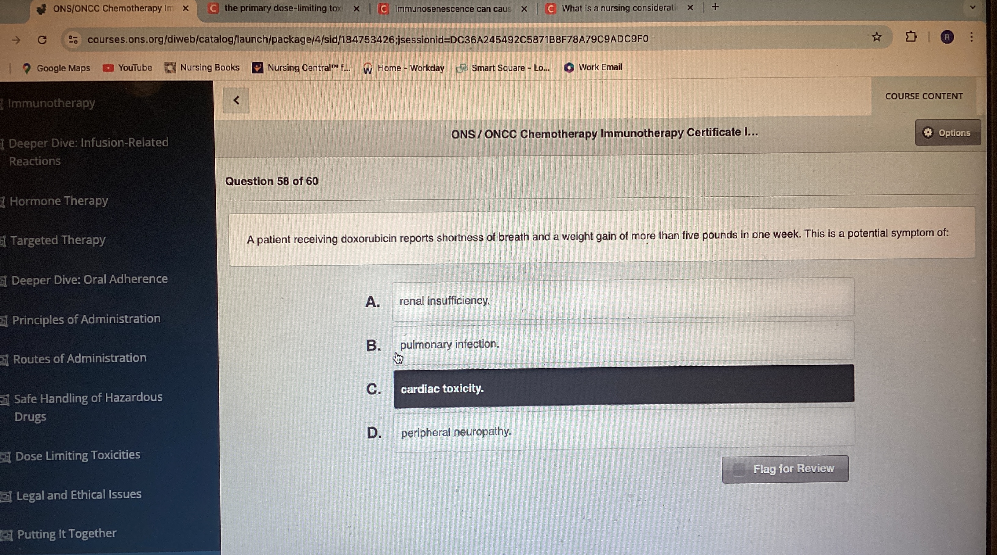 Solved ONS/ONCC Chemotherapy Inthe primary dose-limiting | Chegg.com