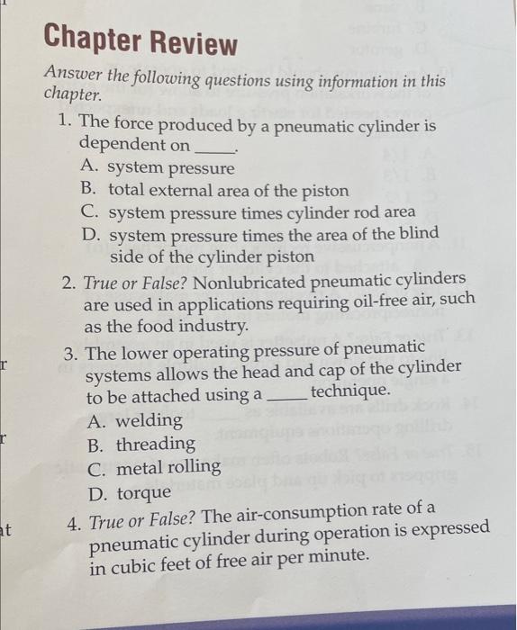 Solved Chapter Review Answer the following questions using | Chegg.com