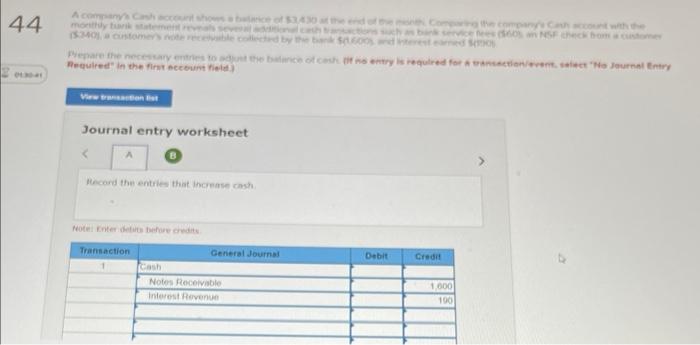 Solved Journal Entry Worksheet Journal Entry Worksheet Chegg
