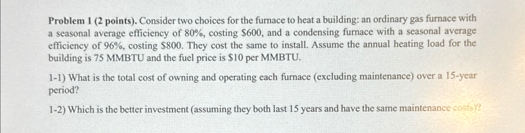Solved Problem 1 ( 2 ﻿points). ﻿Consider two choices for the | Chegg.com