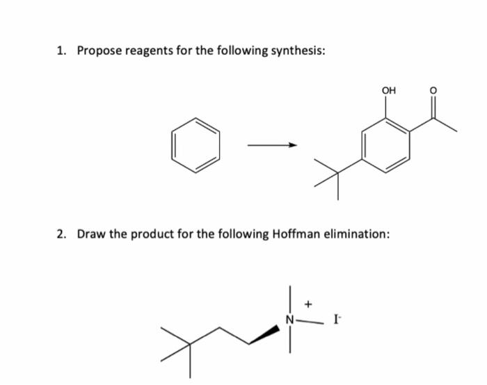Solved 1. Propose reagents for the following synthesis: OH | Chegg.com