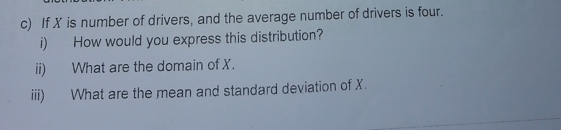 Solved c) ﻿If x ﻿is number of drivers, and the average | Chegg.com