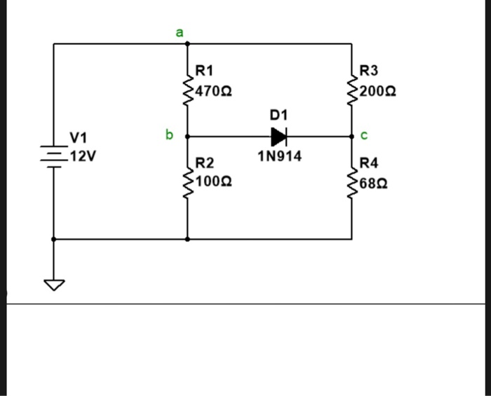 Solved determining if a diode is on or offif on find diode | Chegg.com
