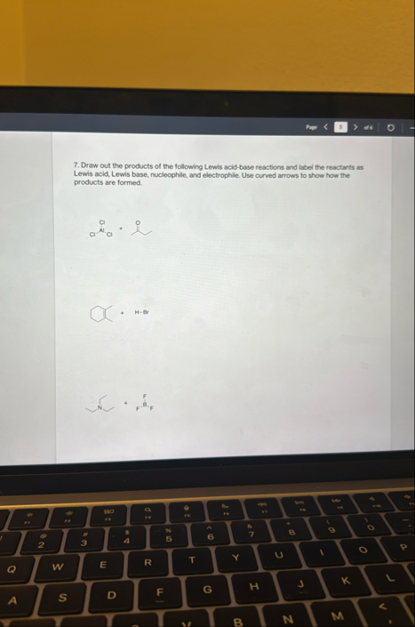 Solved P5147. ﻿Draw out the products of the following Lewis | Chegg.com