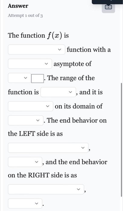Solved Features of Exponential and Log Functions Question | Chegg.com