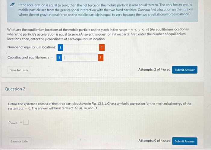 Solved Two identical particles (cach of mass M=2.00 kg ) are | Chegg.com